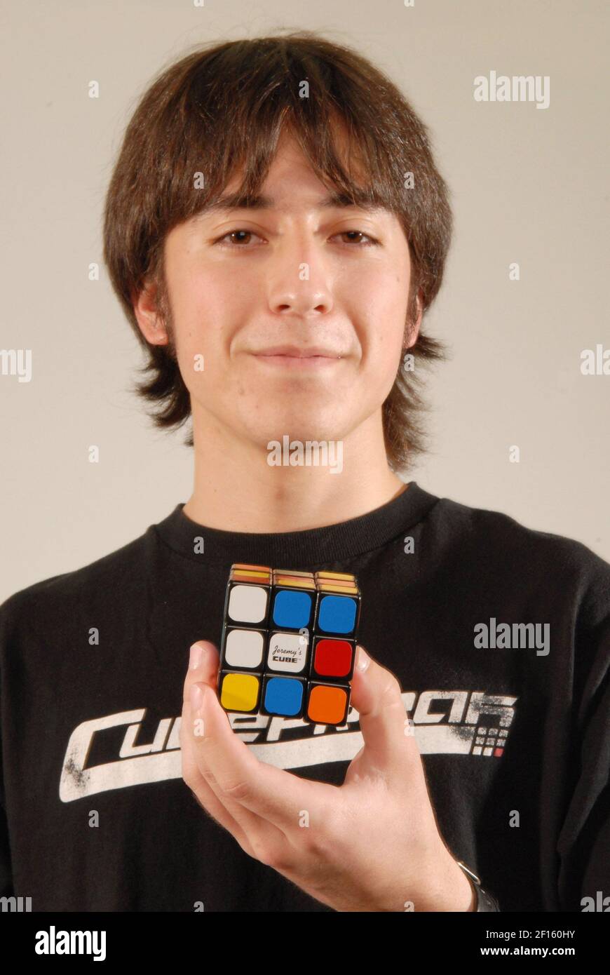 Jeremy Dixon, 19, with his Rubik's Cube, Monday, March 12, 2007. (Photo ...
