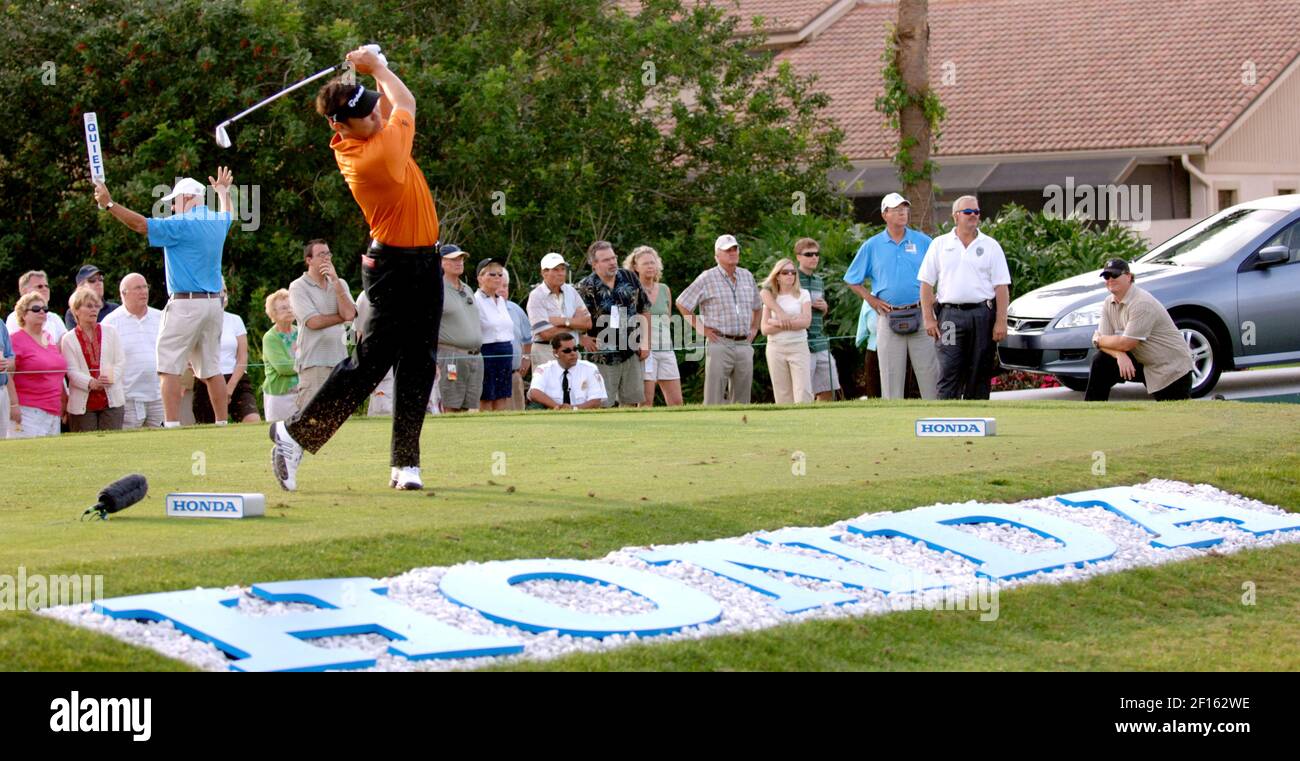 Charlie Wi tees off on 15 during the third round of the Honda Classic ...