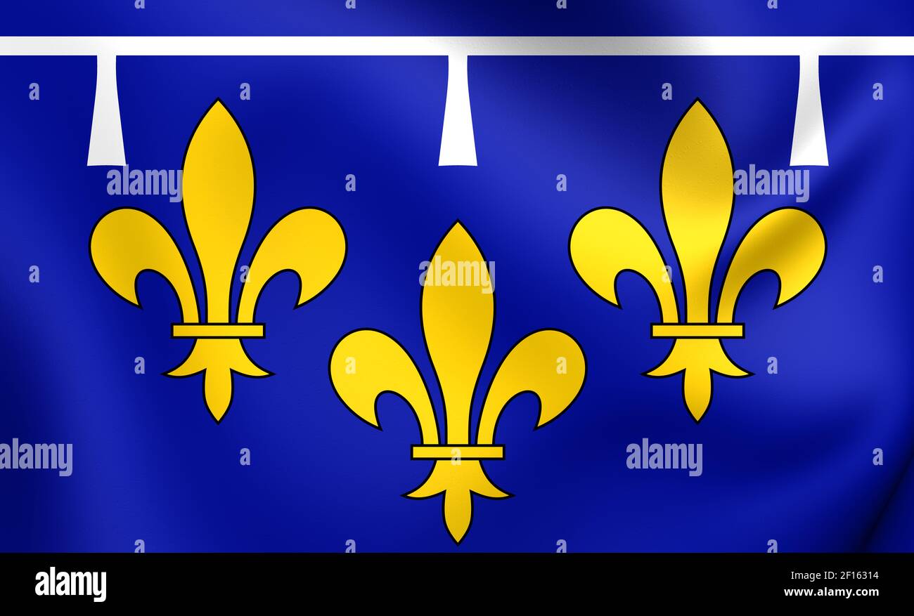 3D Flag of Orleanais Stock Photo - Alamy