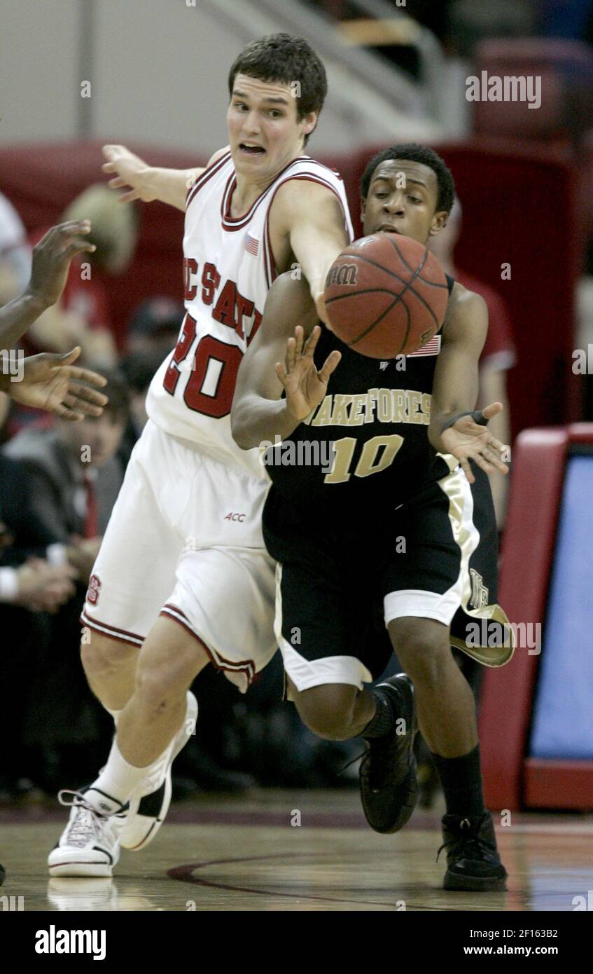 North Carolina State's Bryan Nieman tries to steal the ball from Wake ...