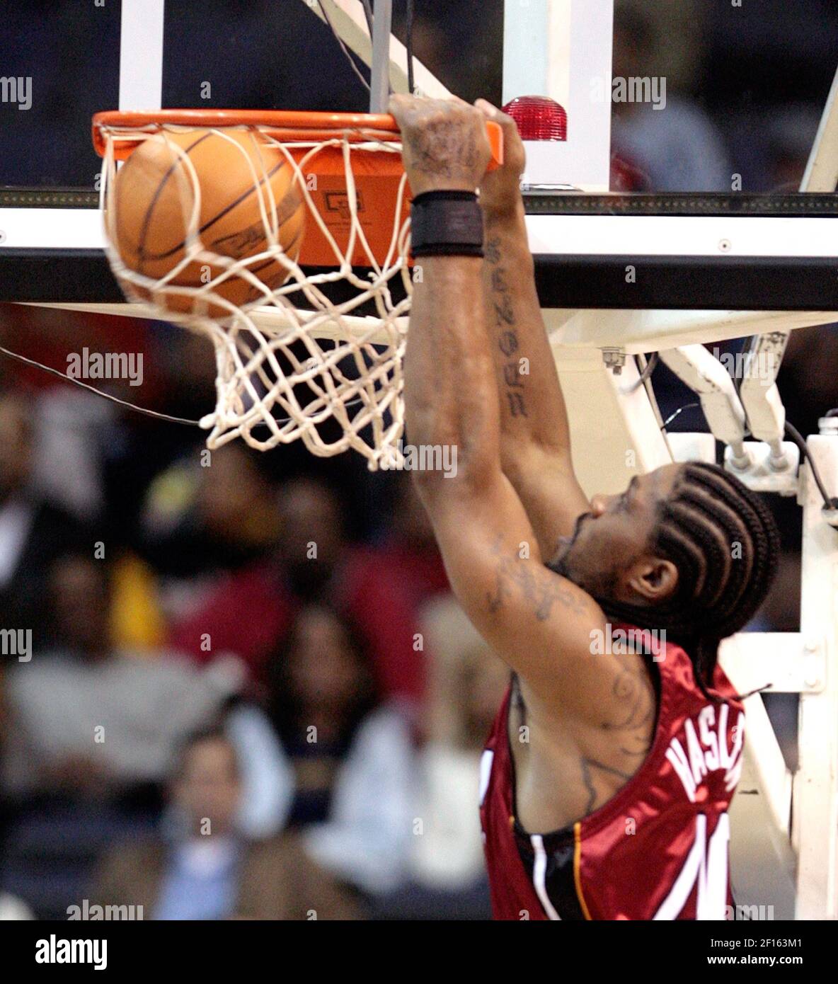 Miami Heat's Udonis Haslem (40) slam dunks during their game against ...