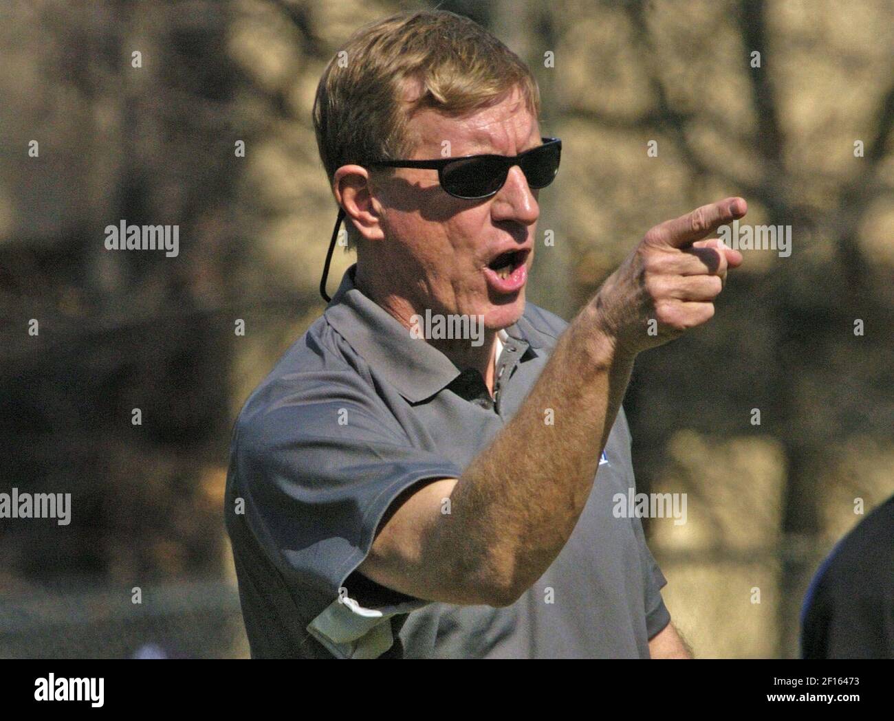 Duke lacrosse head coach John Danowski leads his team during their ...