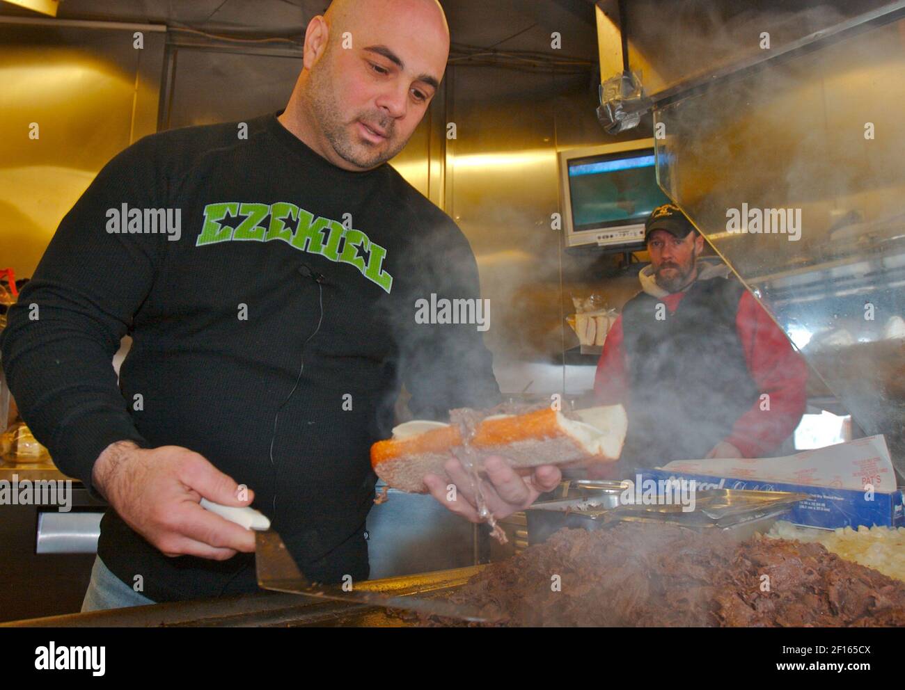 Frank Olivieri makes a Philly steak sandwich invented by his ...