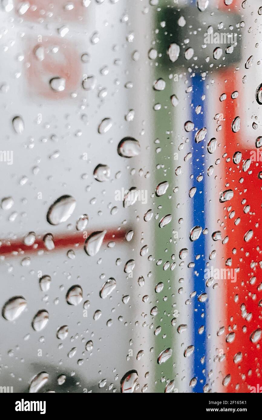 full frame shoot of wet glass windows Stock Photo - Alamy