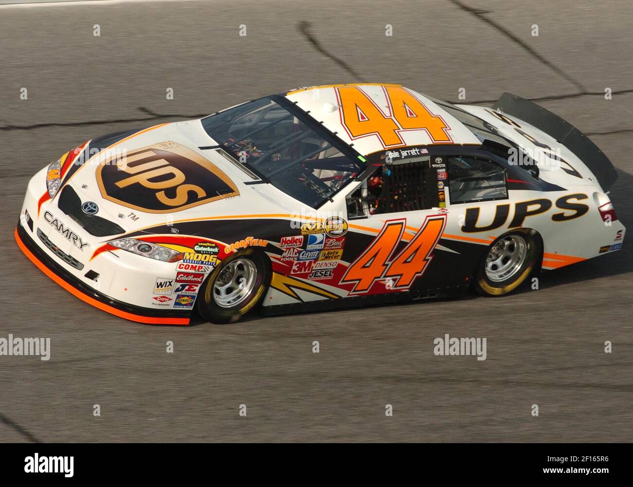 Dale Jarrett drives the (44) UPS Toyota car during qualifying for the ...