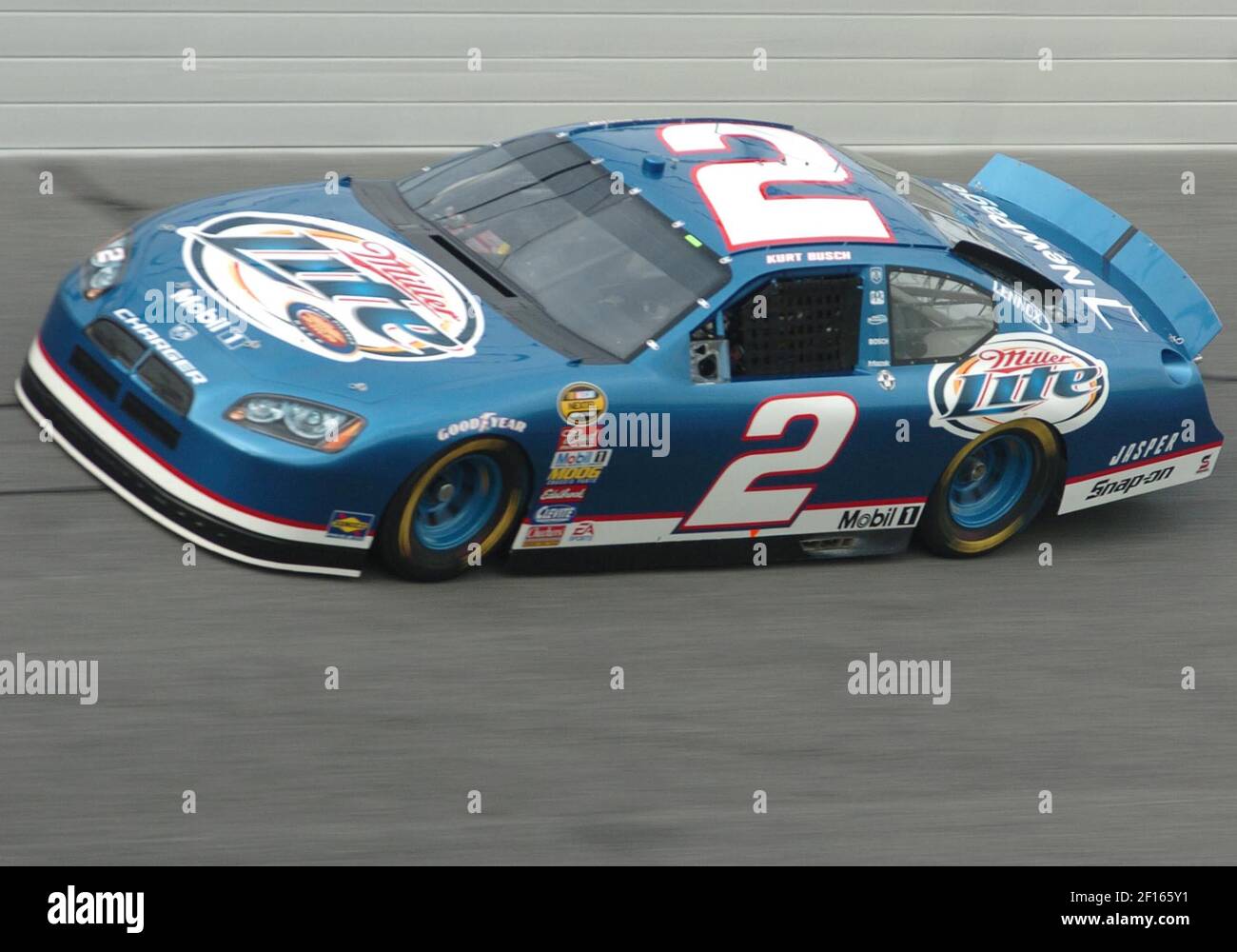Kurt Busch drives the (2) Miller Lite Dodge car during qualifying for ...