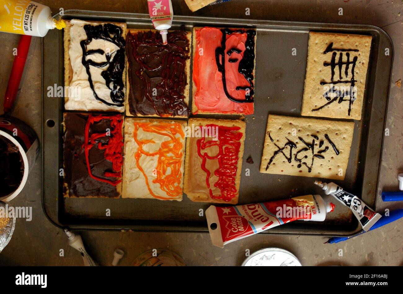 With their plate full of pop art Pop Tarts, Kelly Revaka and Jean ...