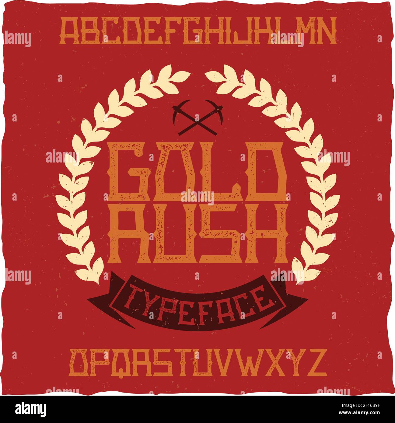 Vintage label font named Gold Rush. Good to use in any creative labels ...