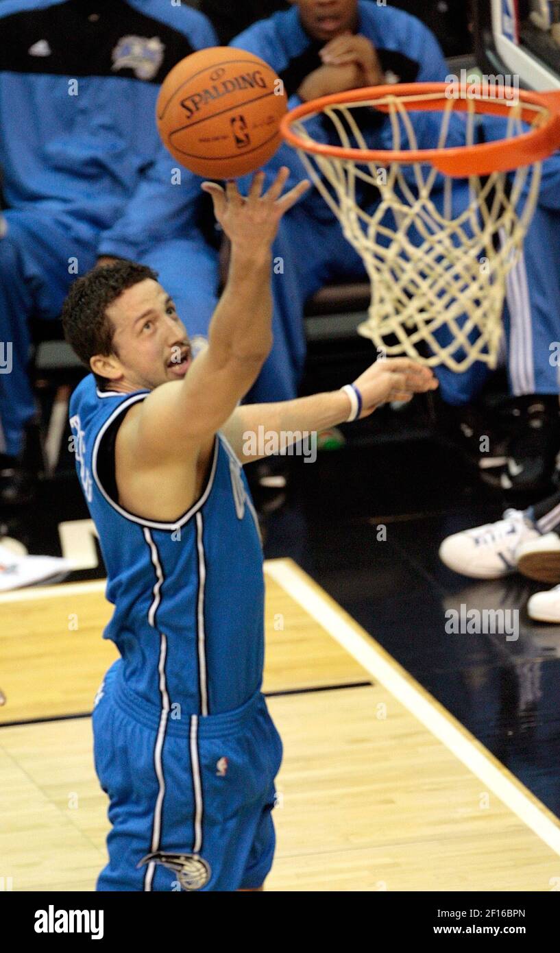 Orlando Magic's Hedo Turkoglu (15) scores during their game against the ...