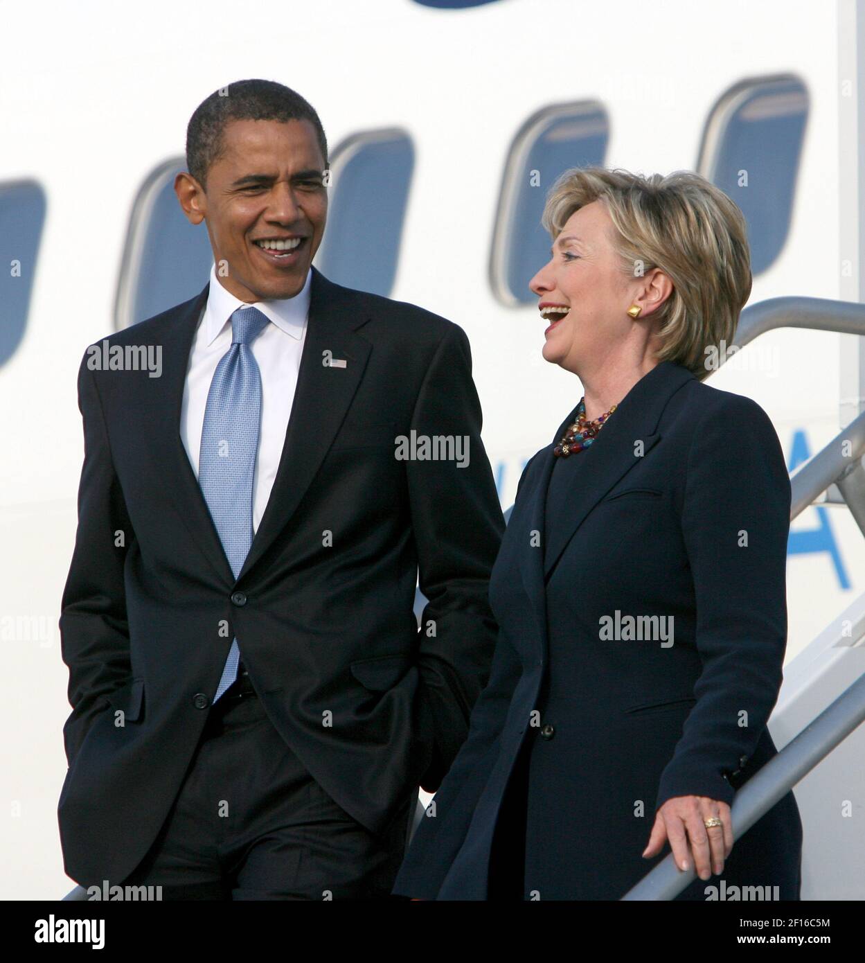 Democratic presidential candidate Sen. Barack Obama and Sen. Hillary ...