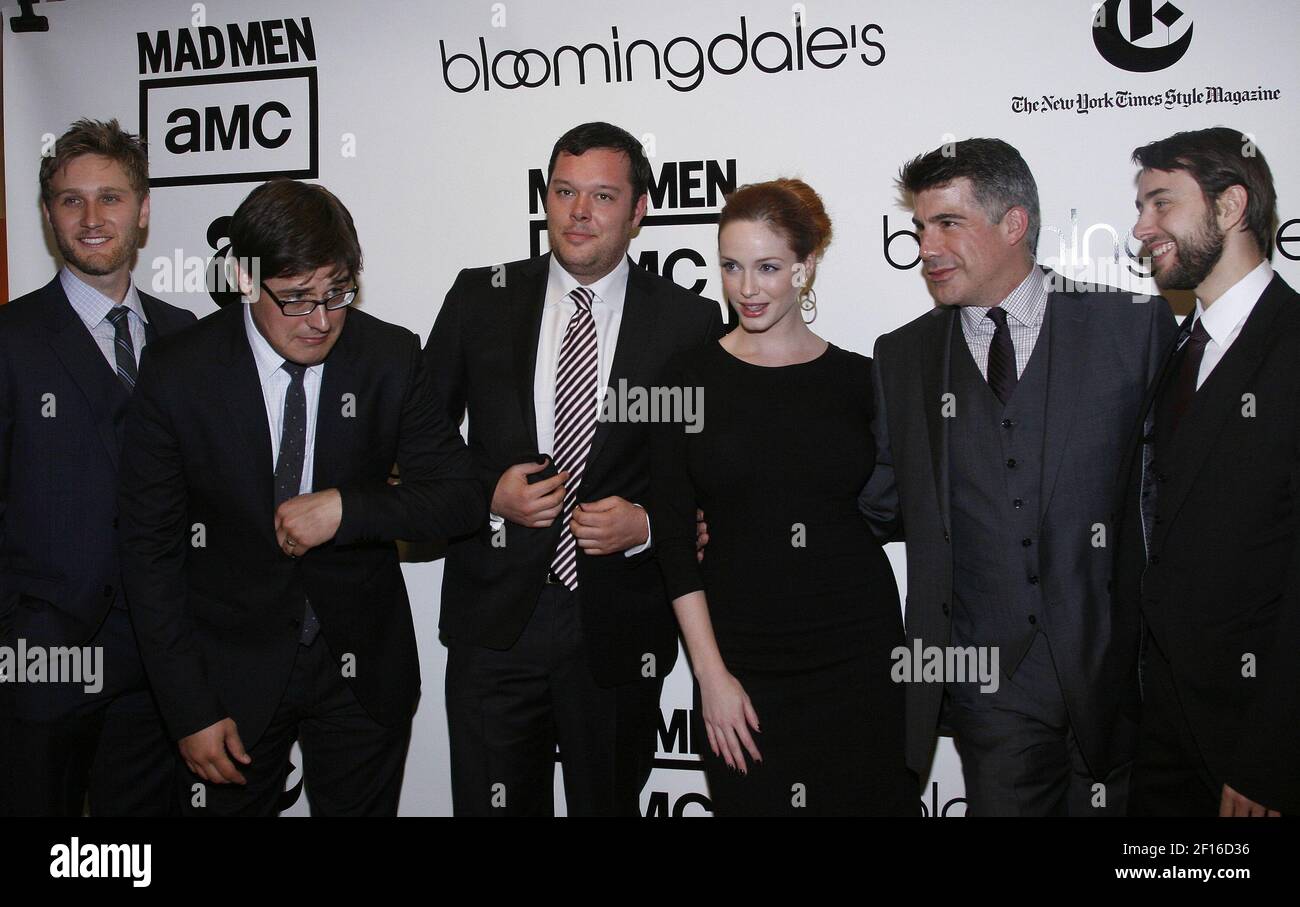 Cast members of the Emmy Award winning TV drama "Mad Men" (left-right ...