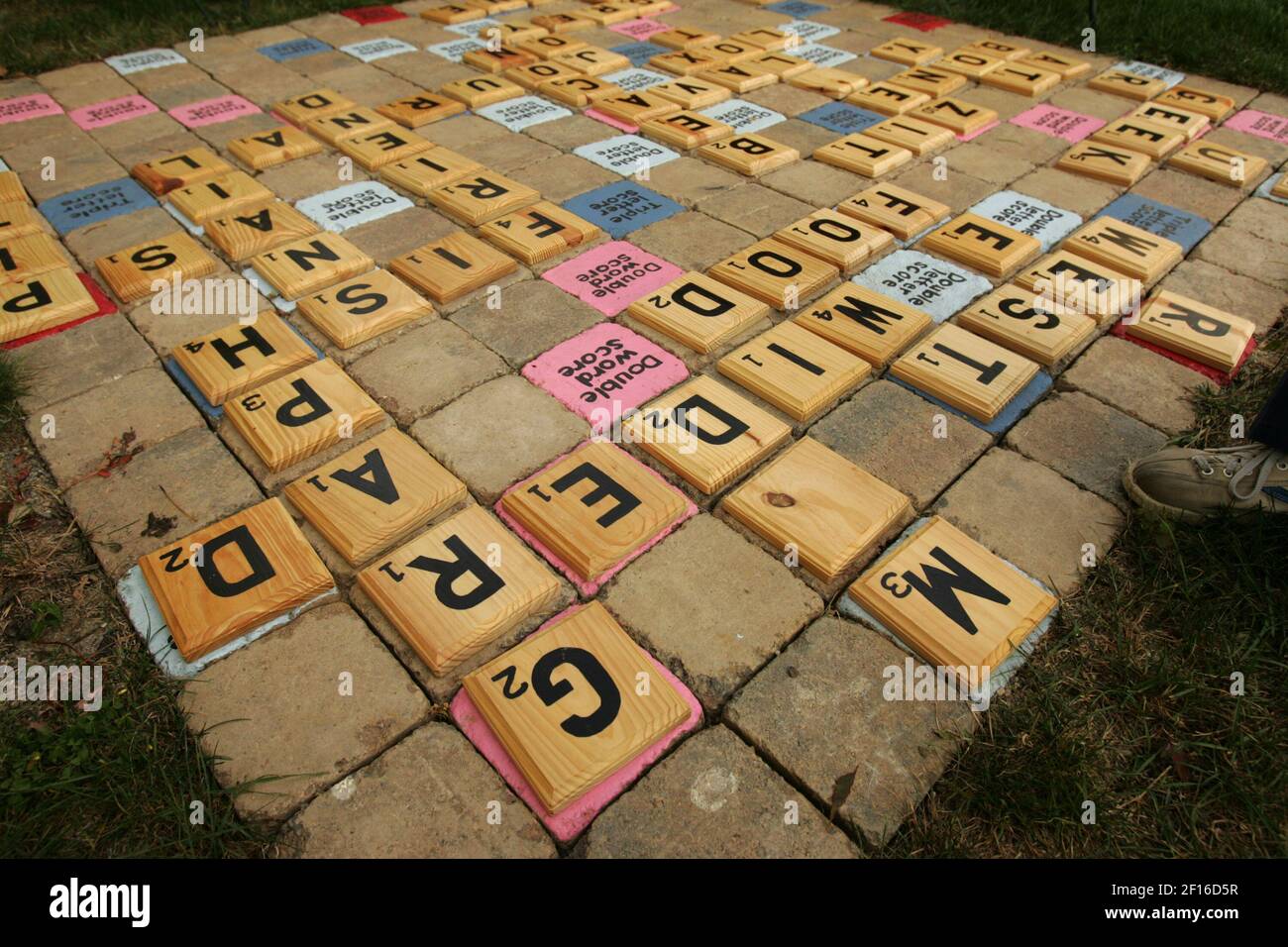 Keith Crane and his wife Jane built this large scrabble game in their ...