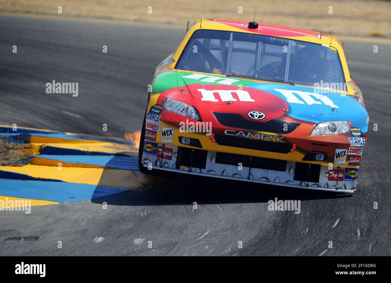 Kyle Busch takes turn 4A during the Toyota/Save Mart 350 at Infineon ...