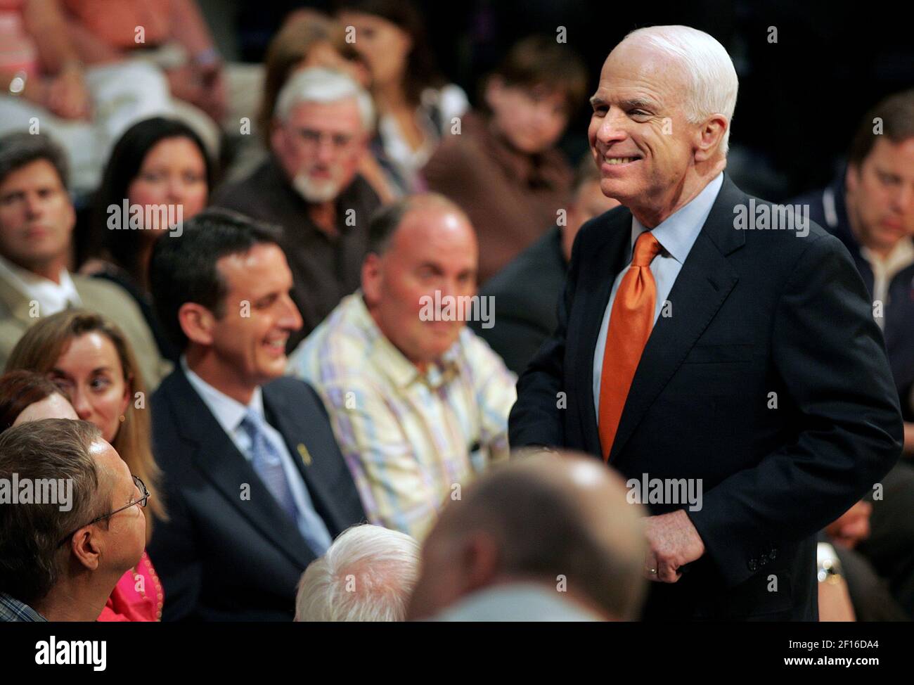 Republican presidential nominee Sen. John McCain held a town hall meeting at the Landmark Center ...