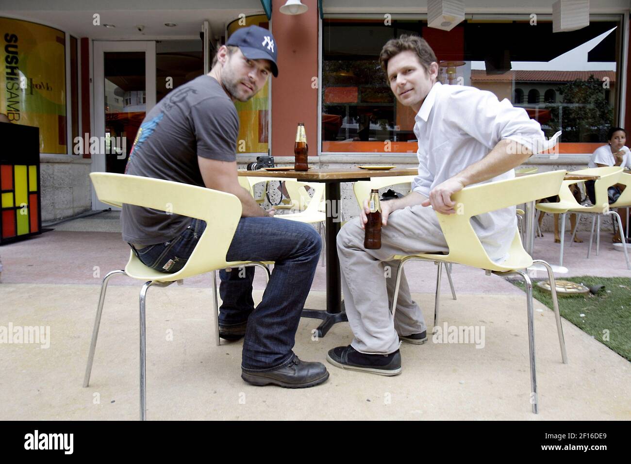 Actor Seann William Scott and director Steven Conrad (right) have a ...