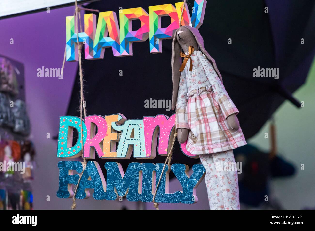 Color inscription of letters Stock Photo - Alamy