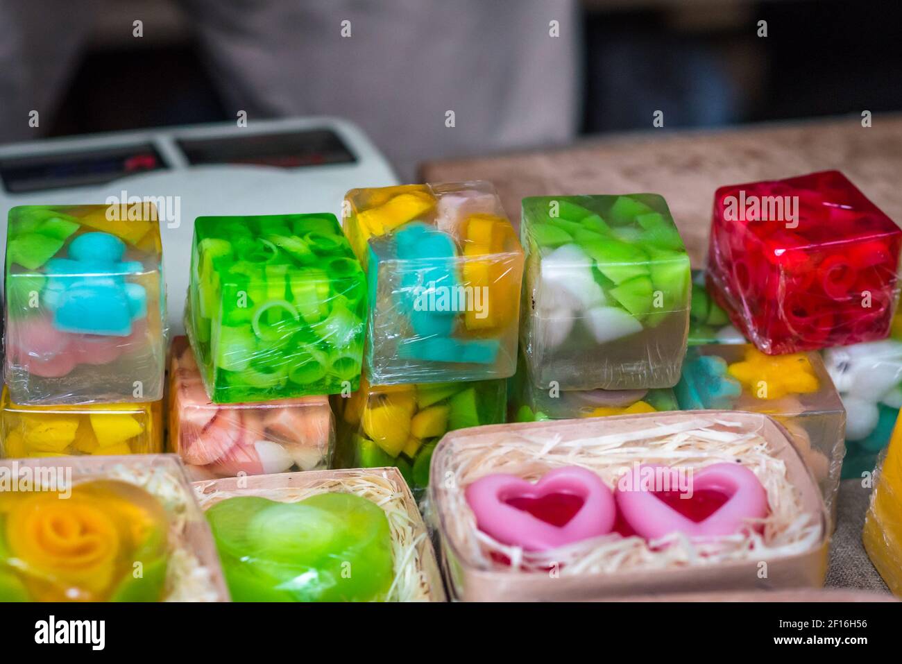 SOAP handmade square shape Stock Photo - Alamy