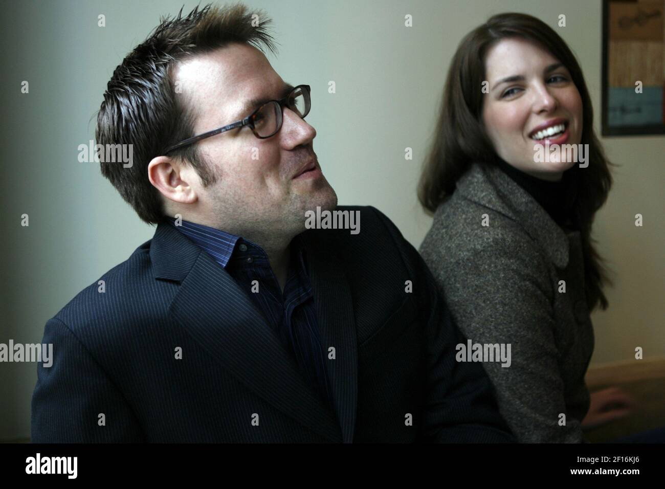 Shawn Decker, shown with his wife, Gwen Barringer, in Chicago, Illinois ...
