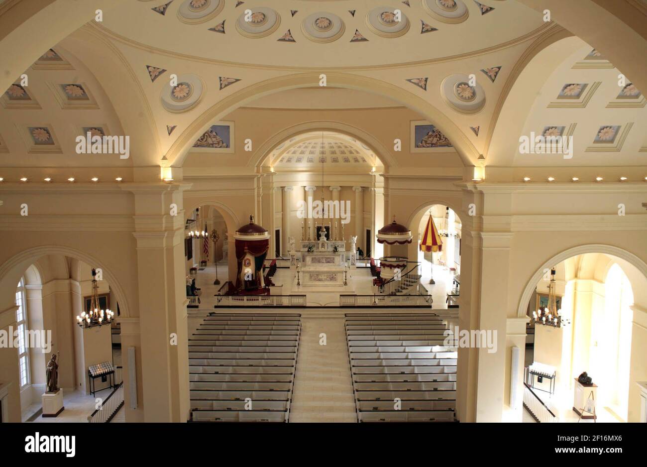 The interior of the newly restored and renovated Baltimore Basilica ...