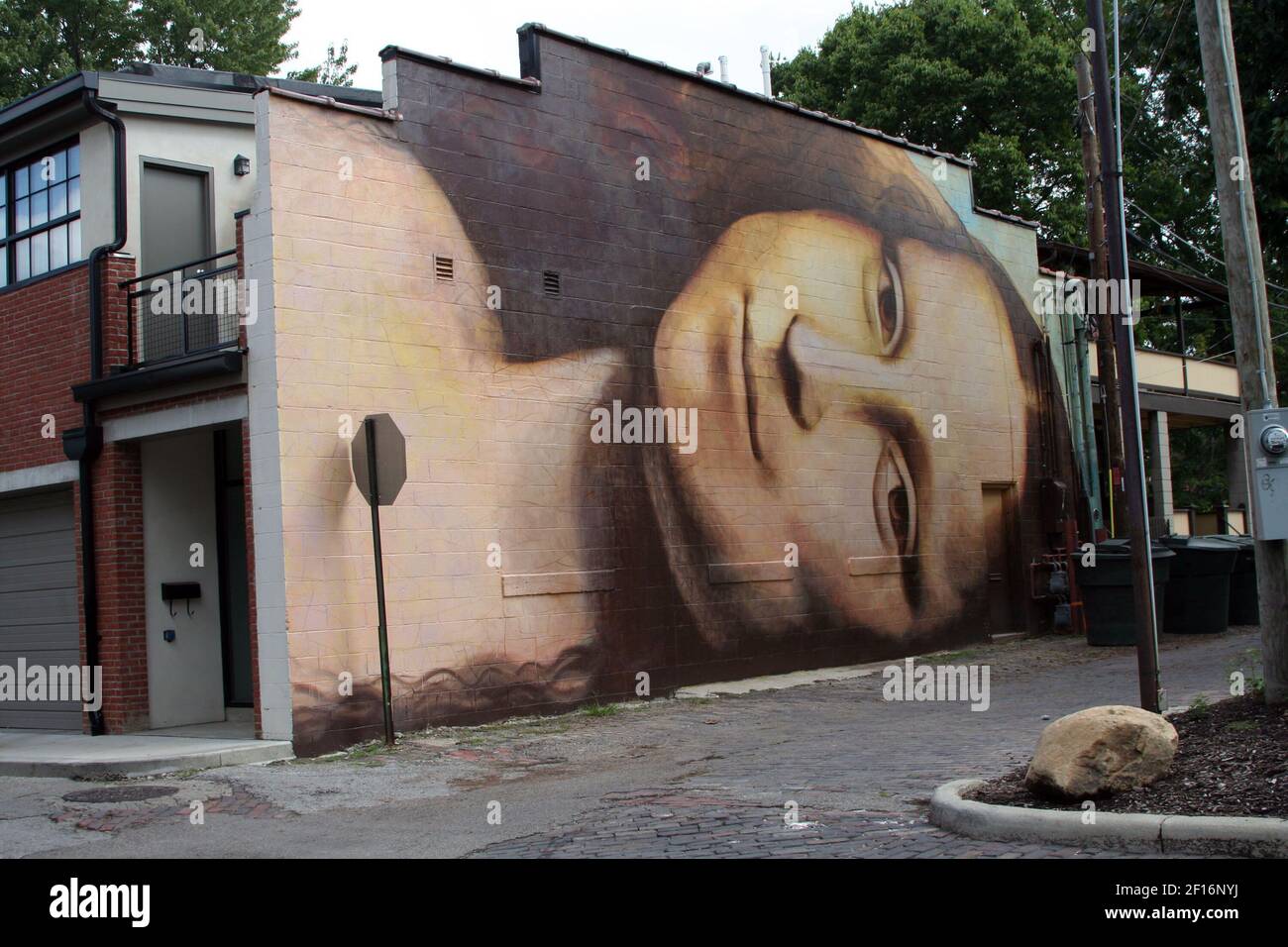 Artist Brian Clemons painted a reclining Mona Lisa on a condominium in ...
