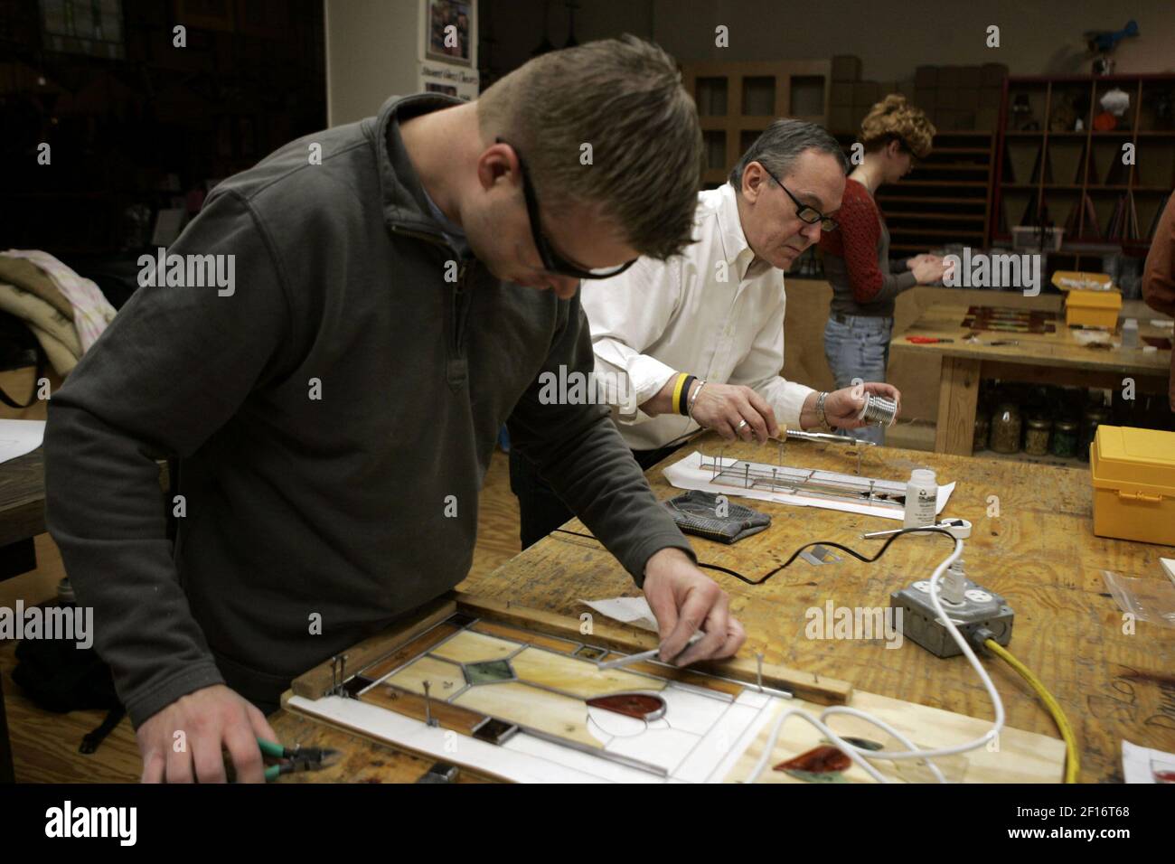 Phil Leischner, from left, Bob Schubert and Karen Klages, a Chicago ...