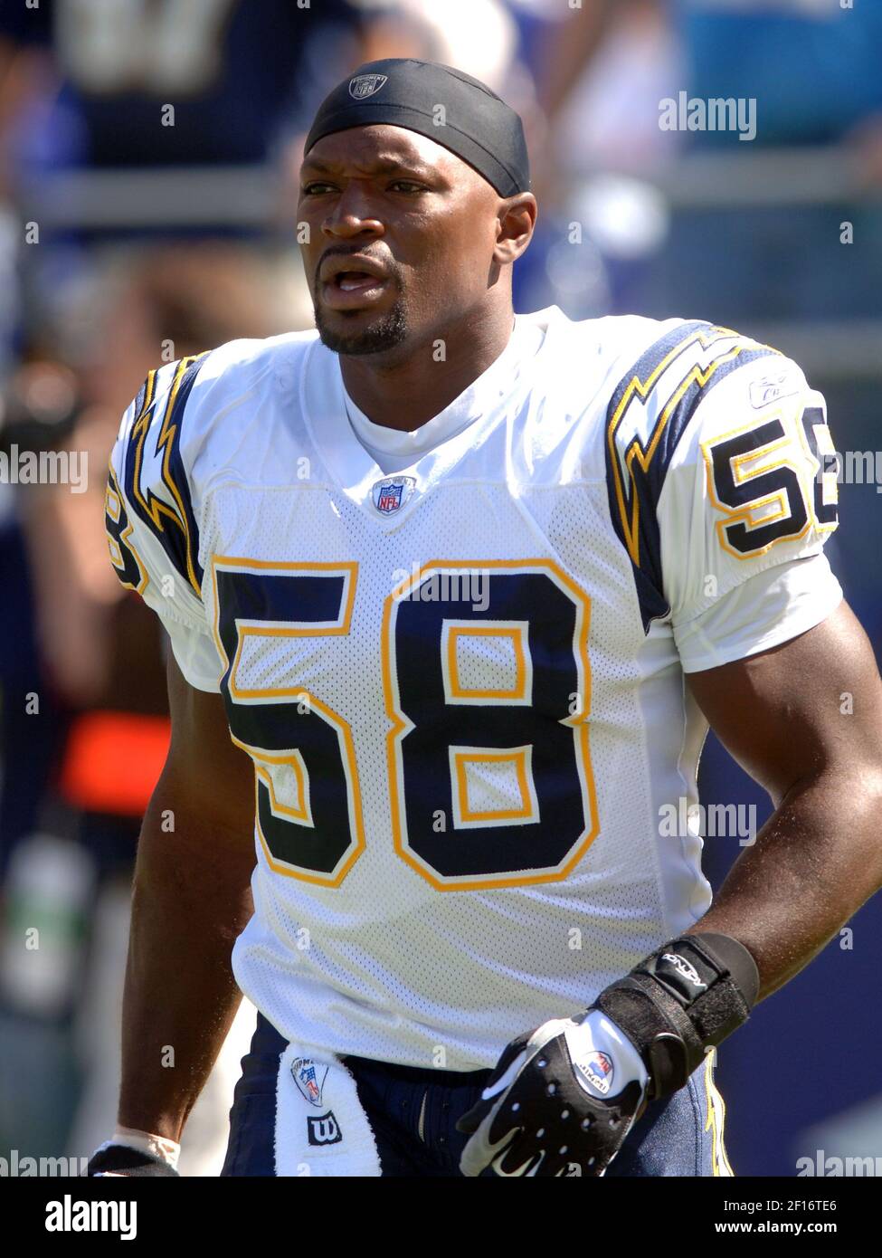 The San Diego Chargers' Randall Godfrey is shown before a game against ...