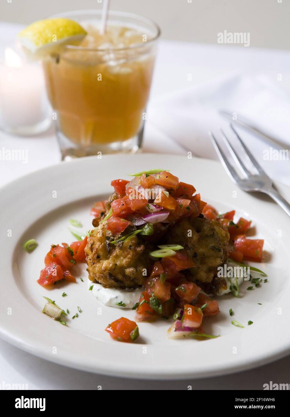 Shrimp and okra beignets, a tasty appetizer at the Hominy Grill in ...
