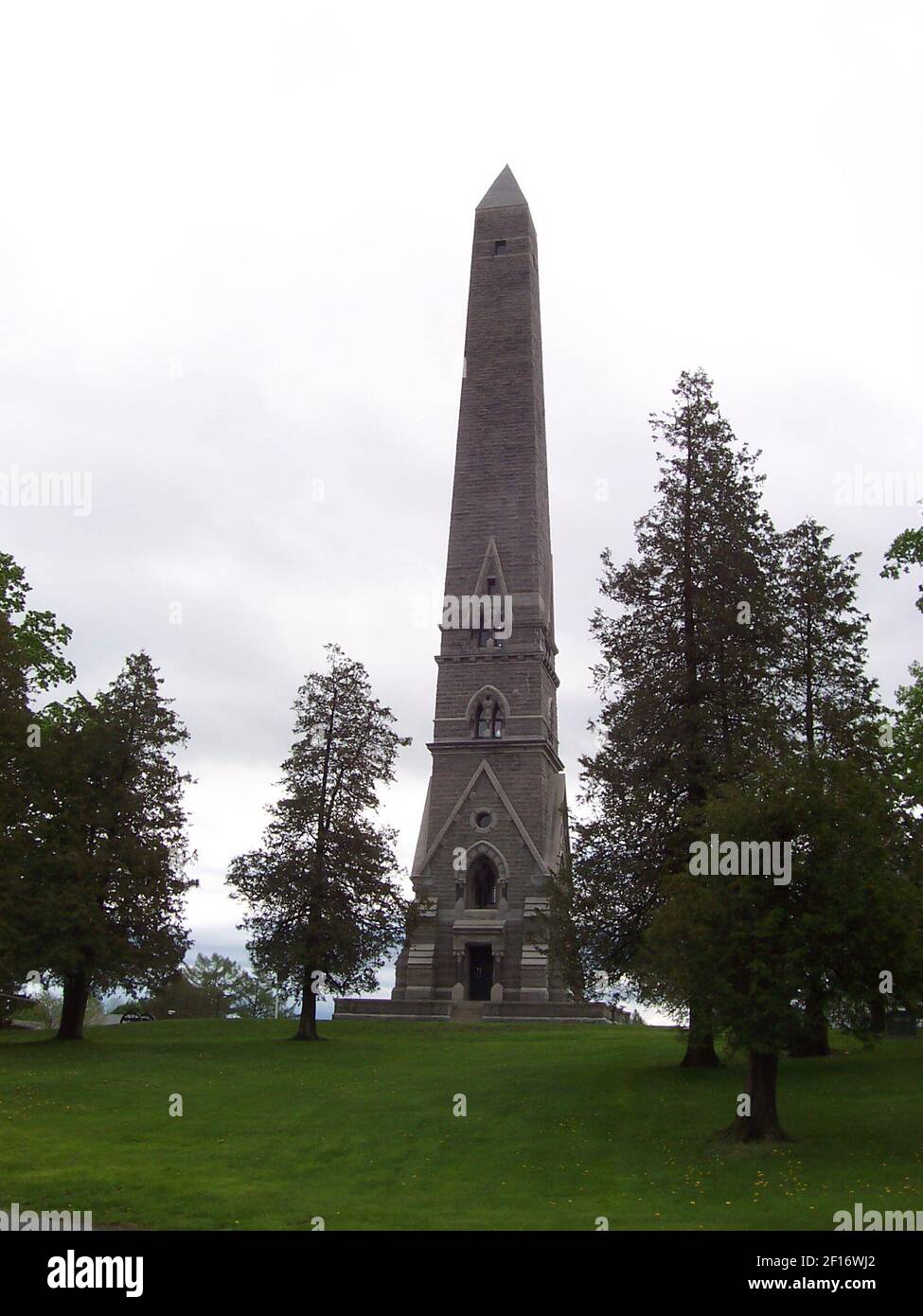 A 154.5-foot tall granite monument marks the spot where British General ...