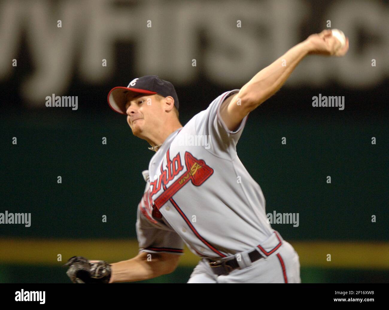 The Atlanta Braves' Chuck James pitches against the Washington ...