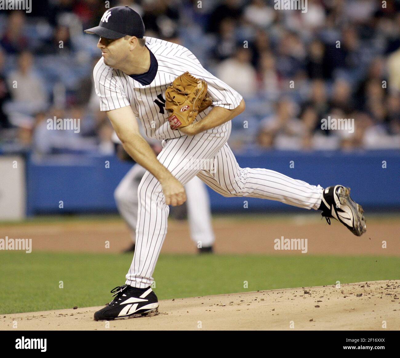New York Yankees' Cory Lidle pitches in the first inning against the ...
