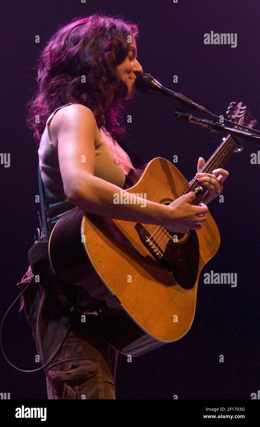 Folk artist Ani DiFranco performs in Washington, D.C., in June 2006 ...