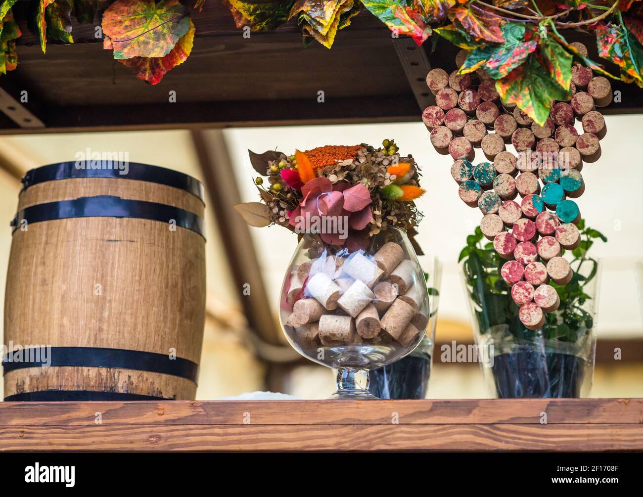 Glass filled with wine corks Stock Photo - Alamy