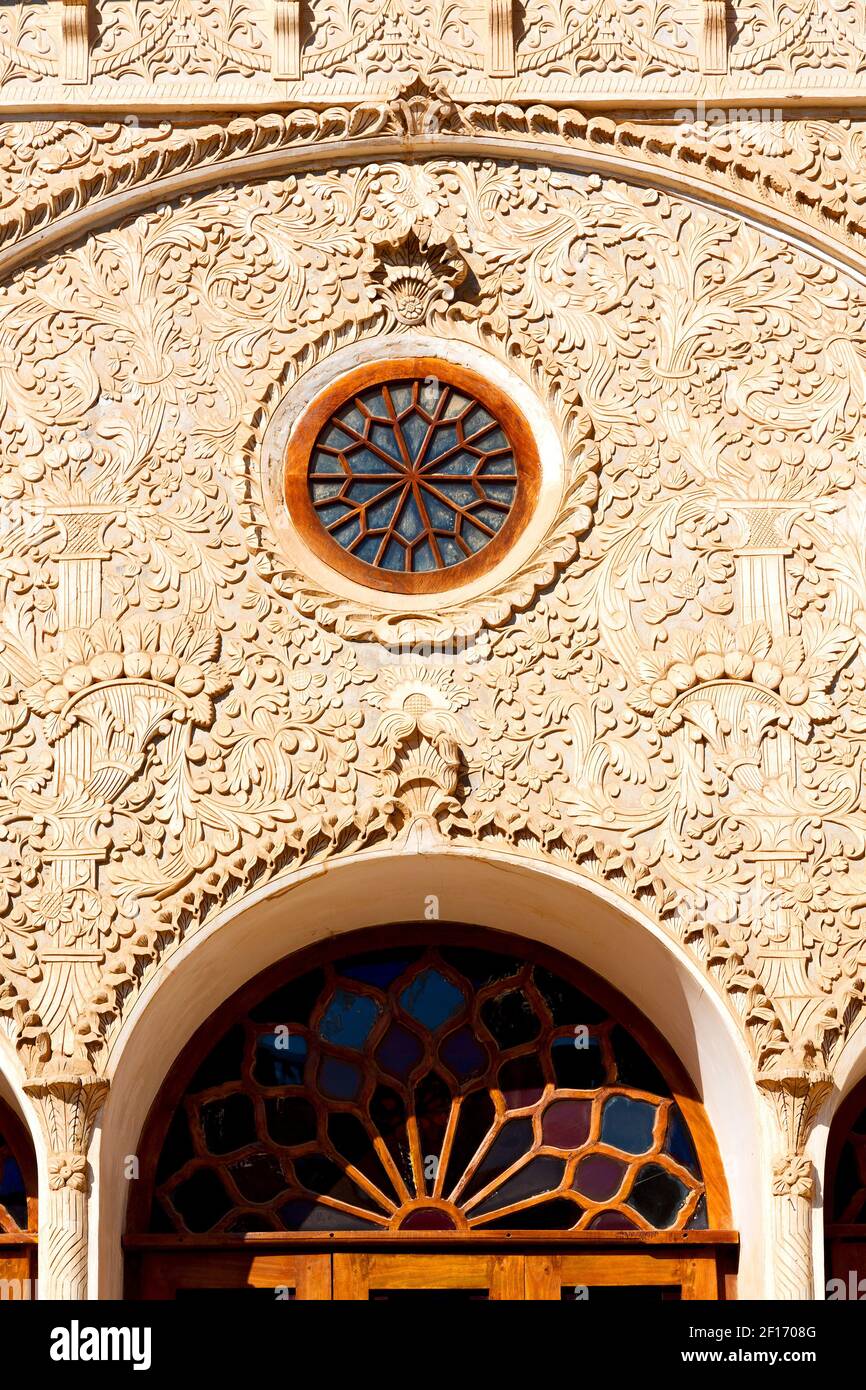 In iran the old architecture window Stock Photo - Alamy