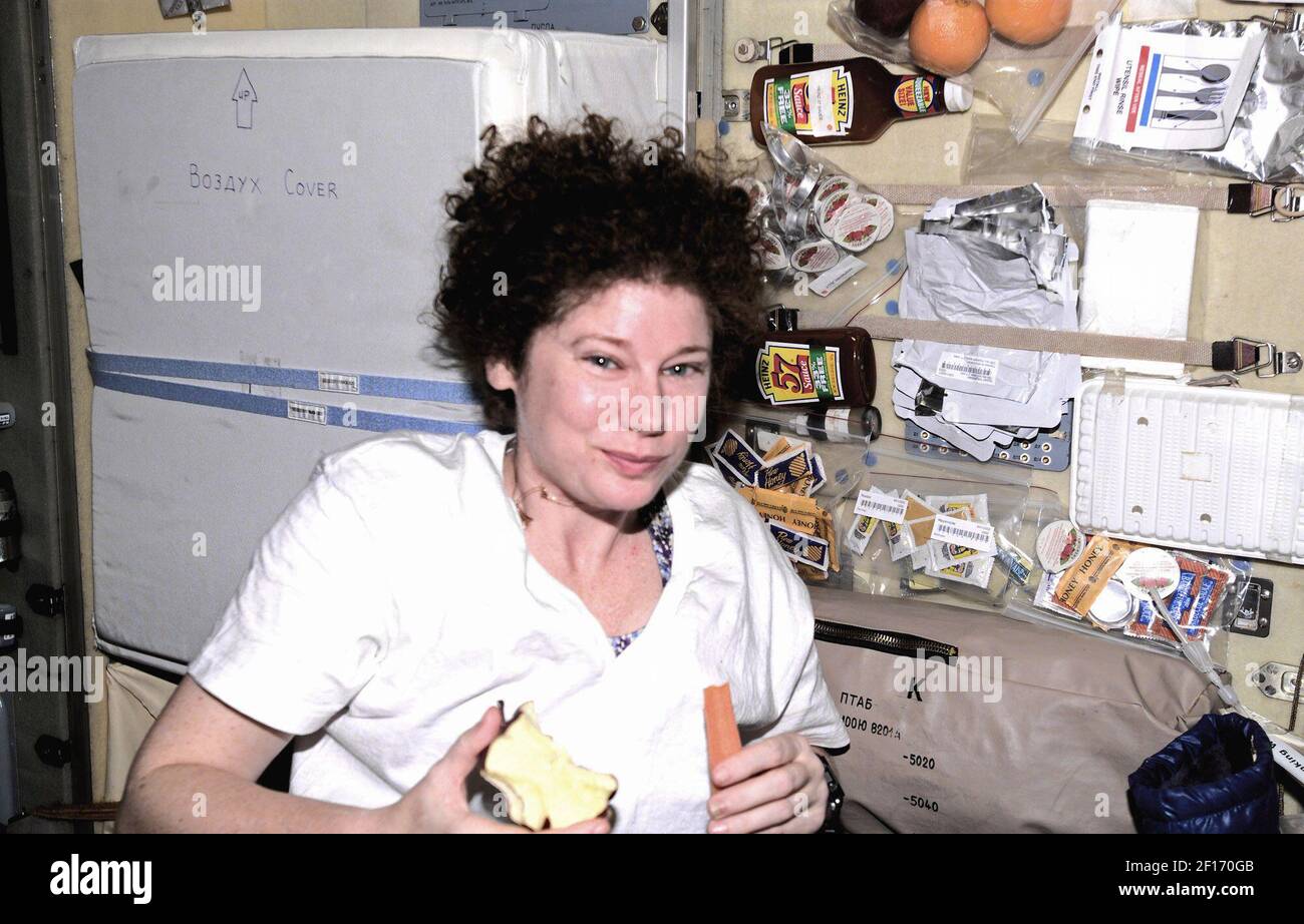 Just hours before the arrival of the STS-100/Endeavour crew, astronaut ...