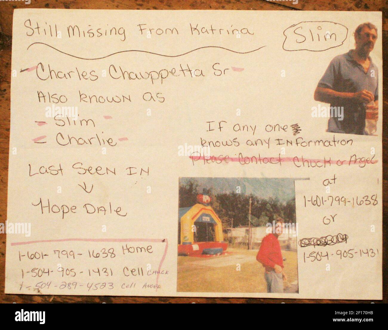 Angel Chauppetta, of Picayune, Mississippi, made this small missing ...