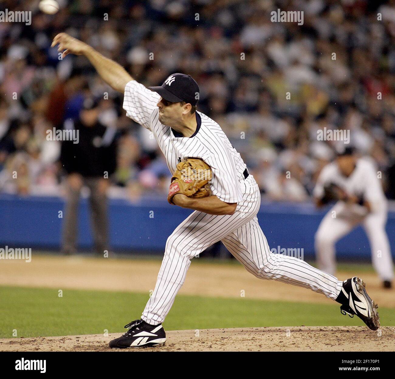 New York Yankees' Cory Lidle pitches in the second inning against the ...