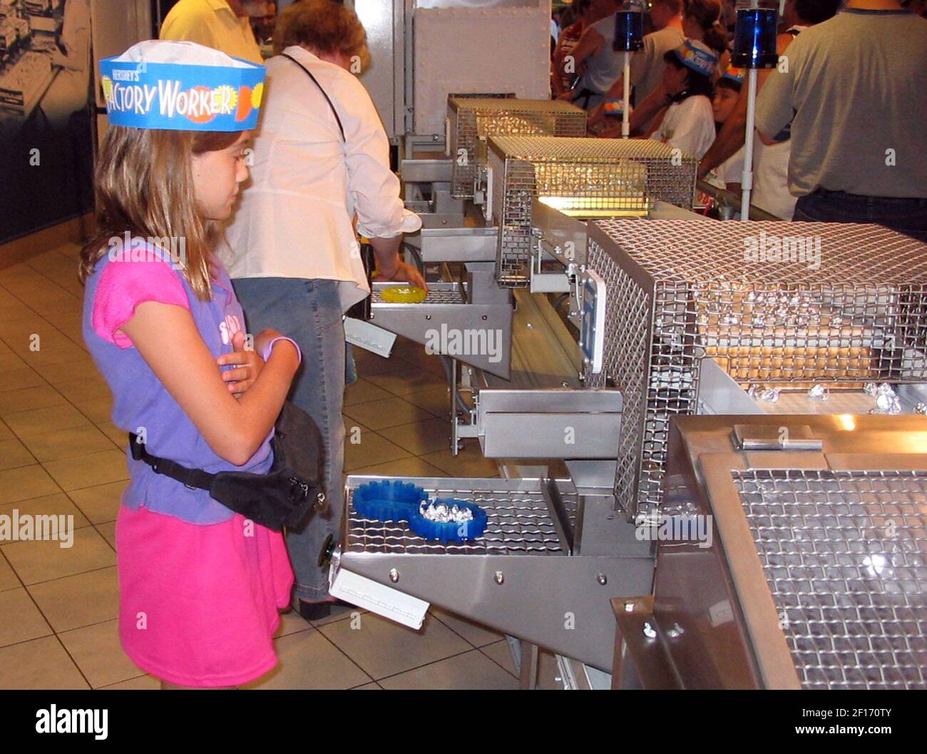 Kate Everly waits for chocolates at Hershey's Chocolate World in ...
