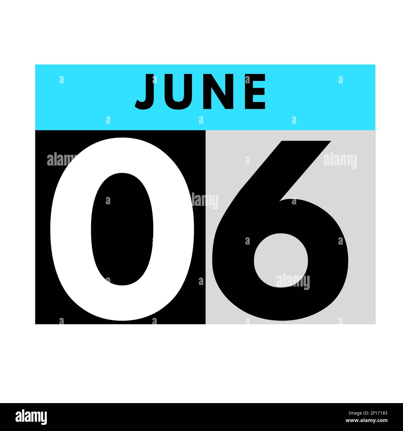 June 6 . flat daily calendar icon .date ,day, month .calendar for the ...