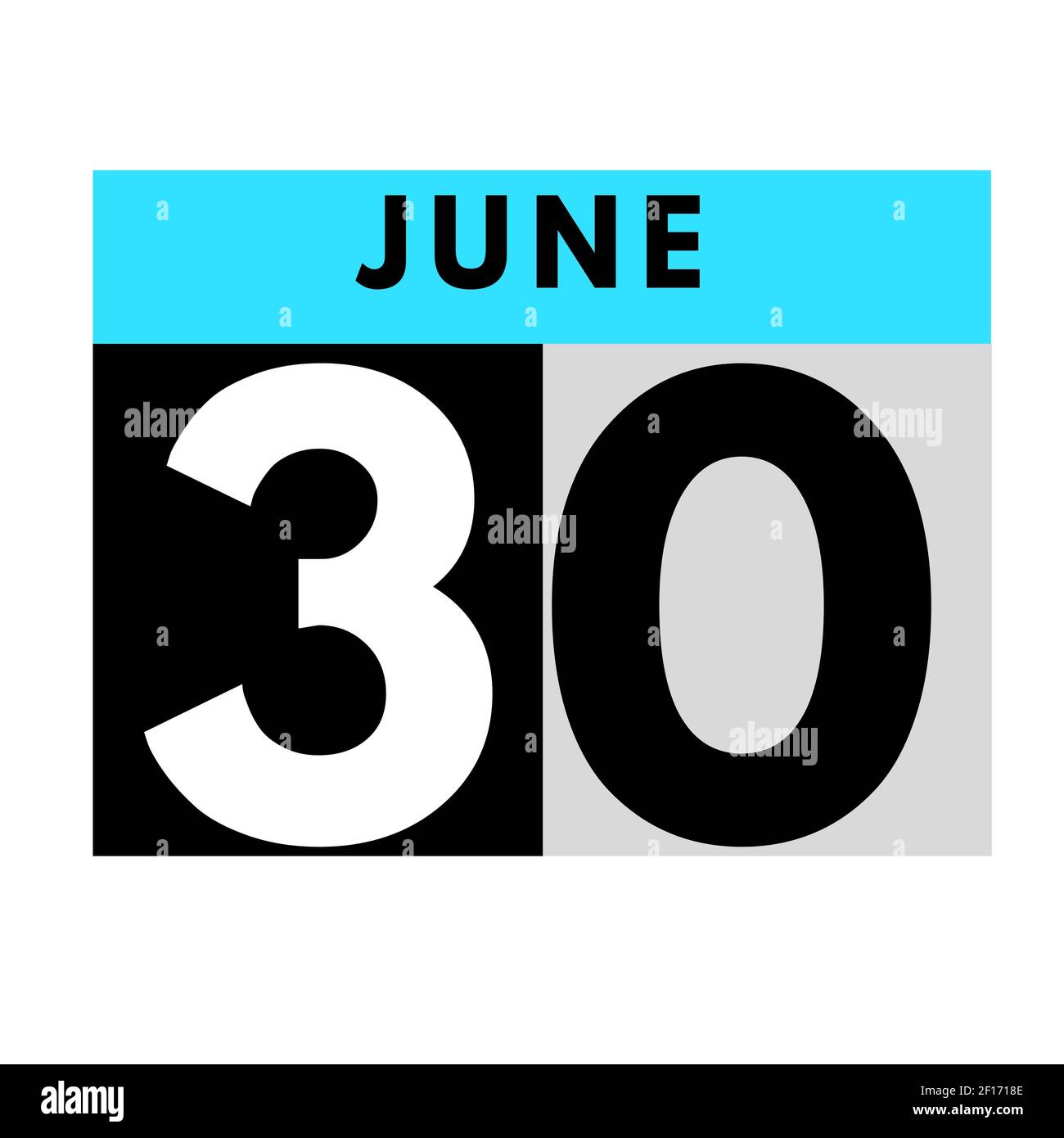 June 30 . flat daily calendar icon .date ,day, month .calendar for the ...