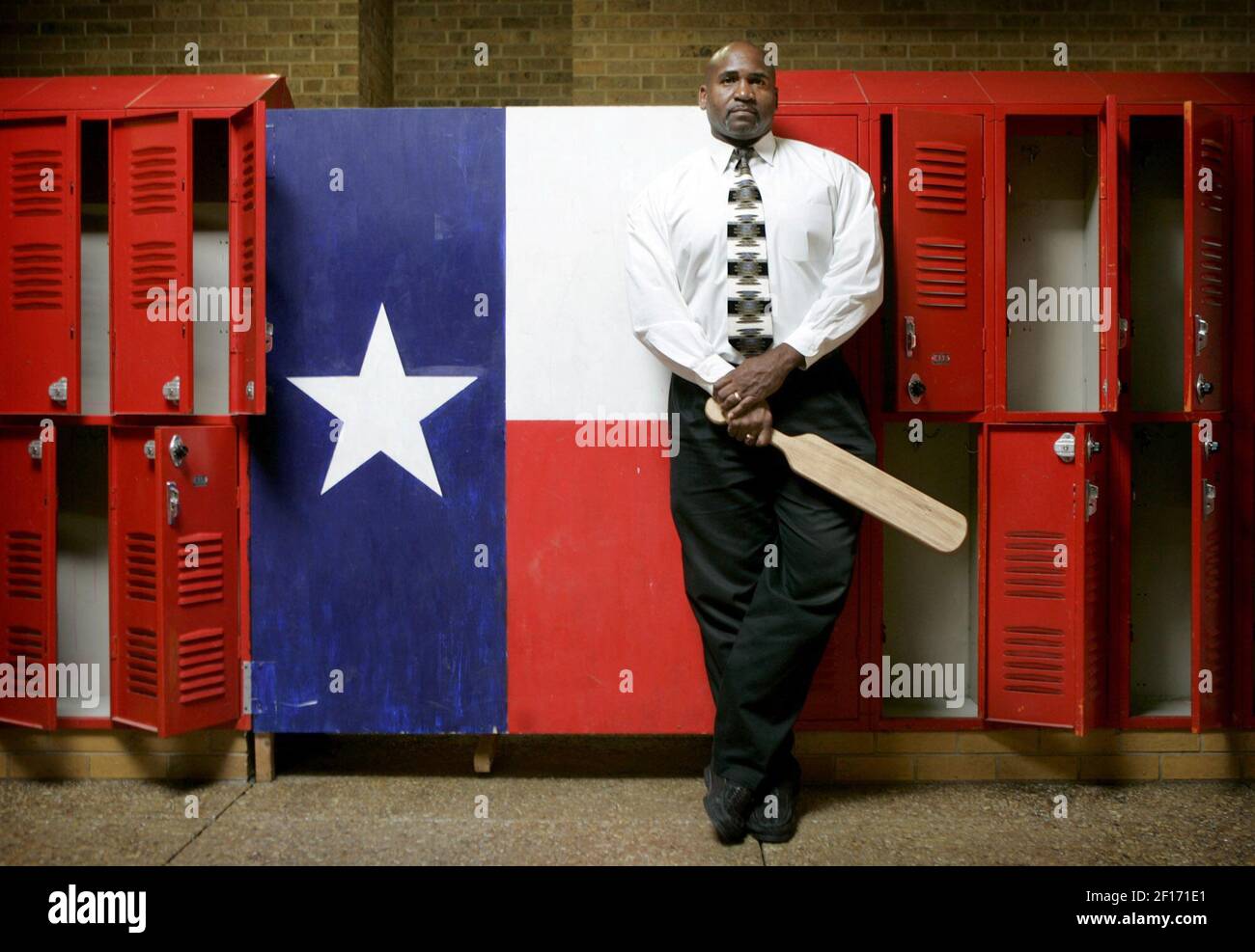 After getting parents' consent, Everman Junior High principal Anthony Price instituted paddling ...