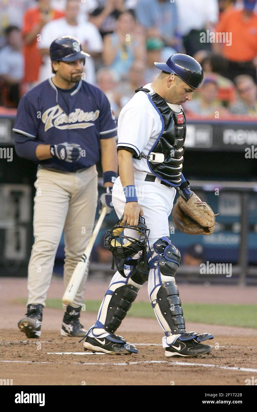 New York Mets' catcher Paul LoDuca crosses the plate as former Met ...
