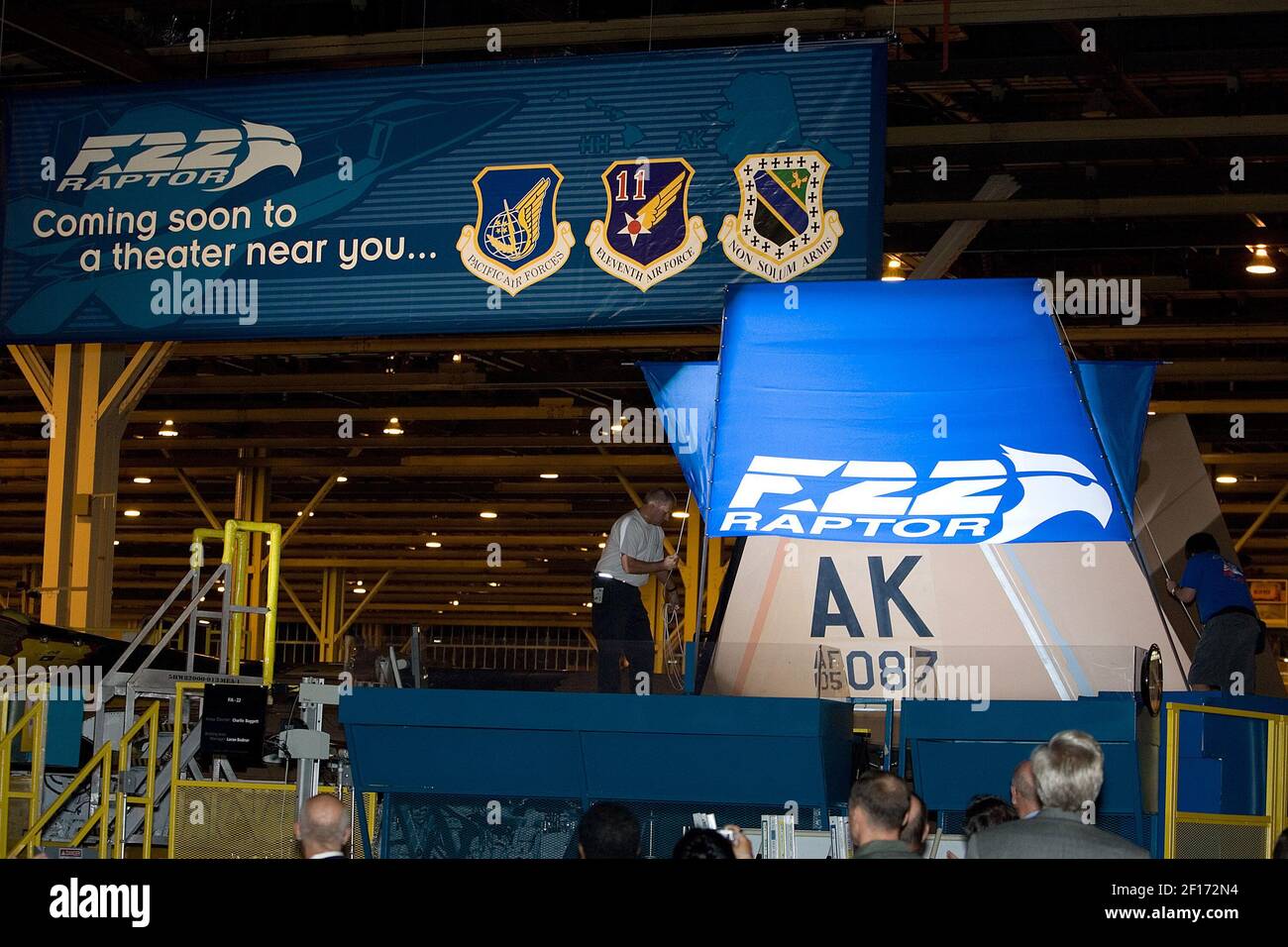 An F-22 Raptor built by Lockheed Martin Aeronautical Systems is ...