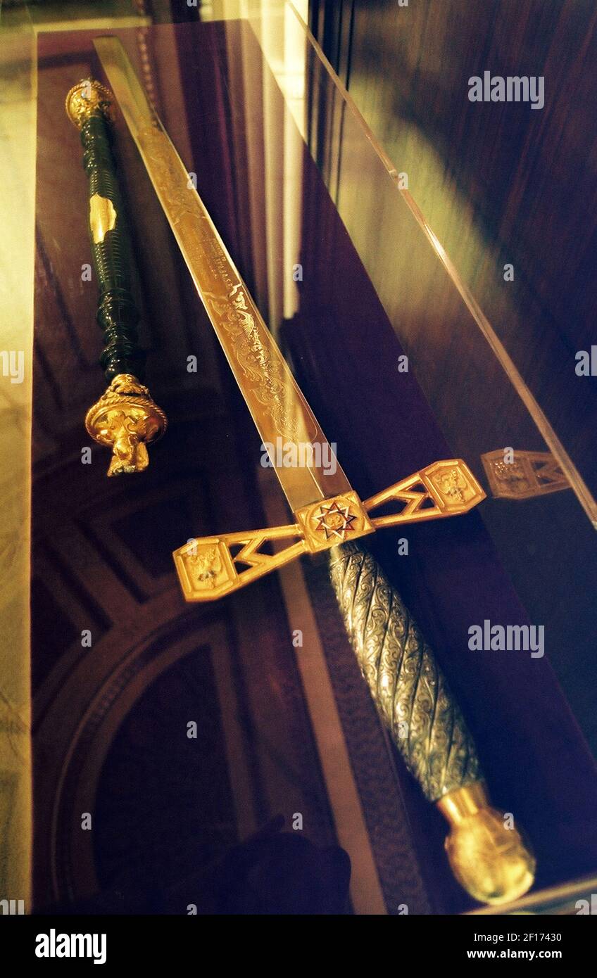 The Grand Commander's sword and scepter, are displayed at The House of ...
