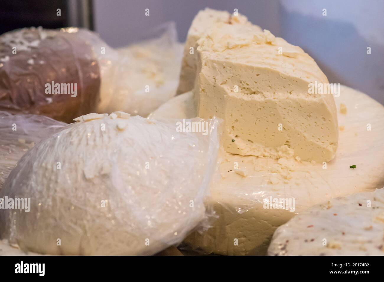White cheese block hi-res stock photography and images - Alamy