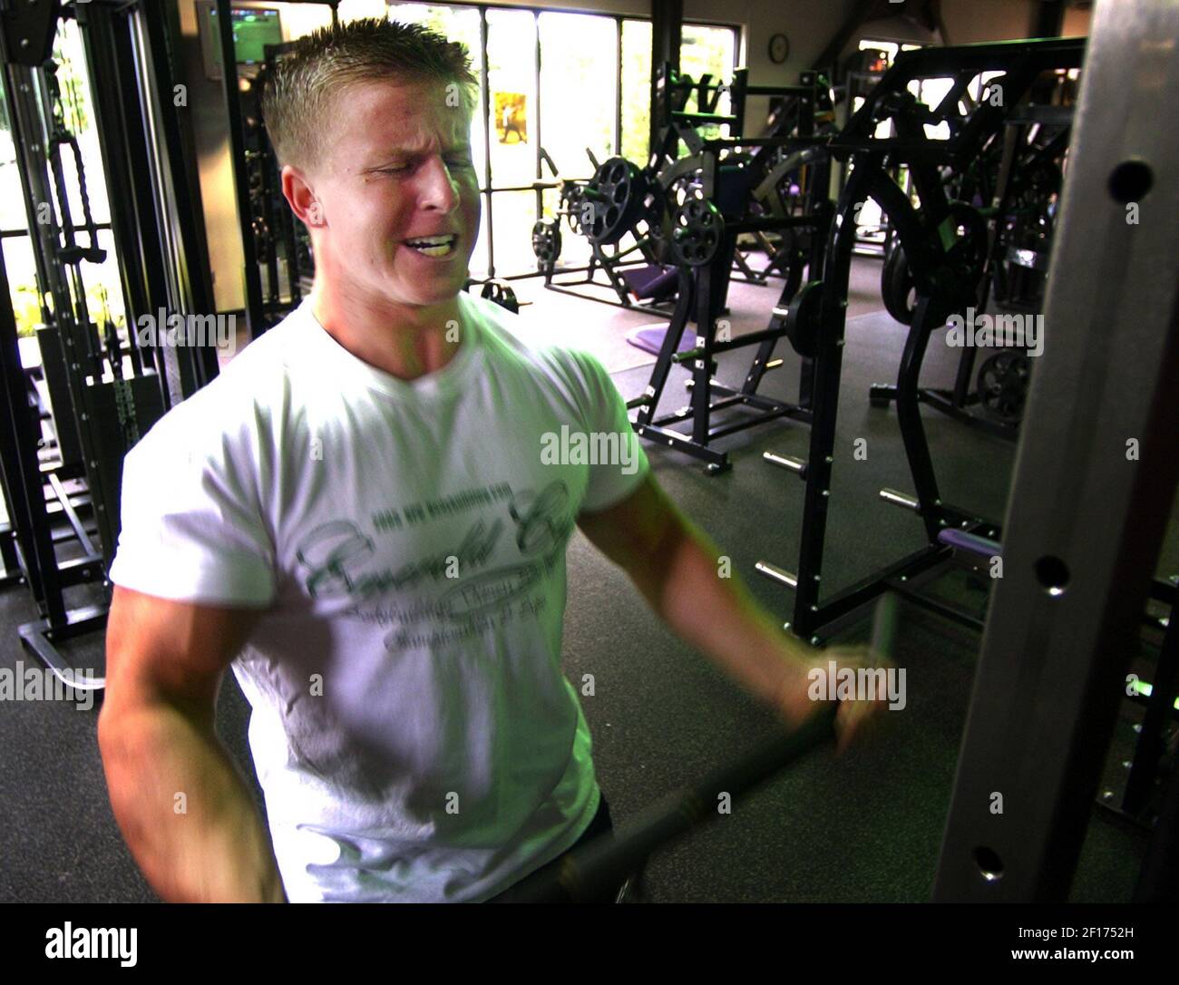 Billy Guitard, 18, works out at Sound Body Fitness in Lacey, Washington ...