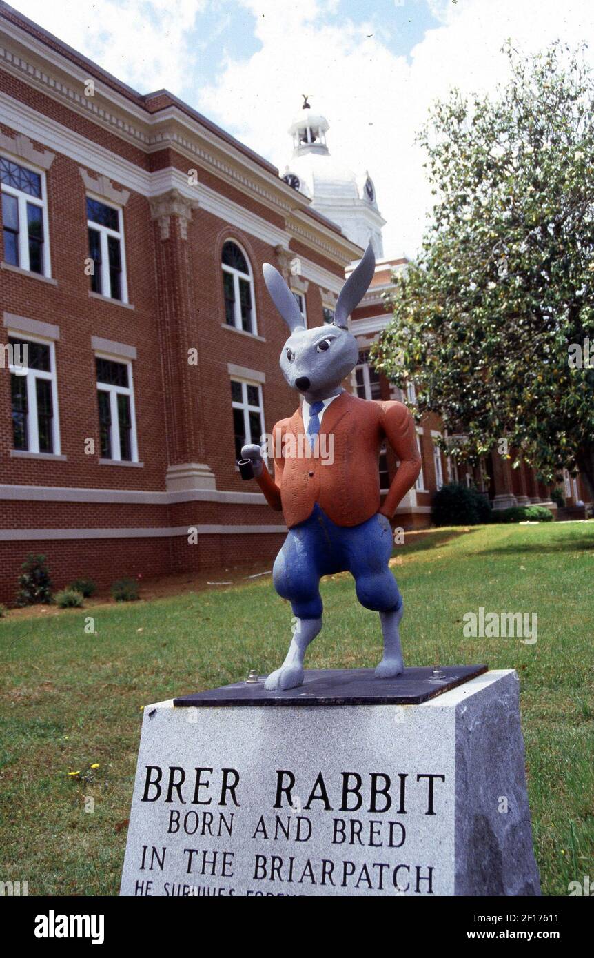 A statue of Brer Rabbit, star of the Uncle Remus stories popularized by ...