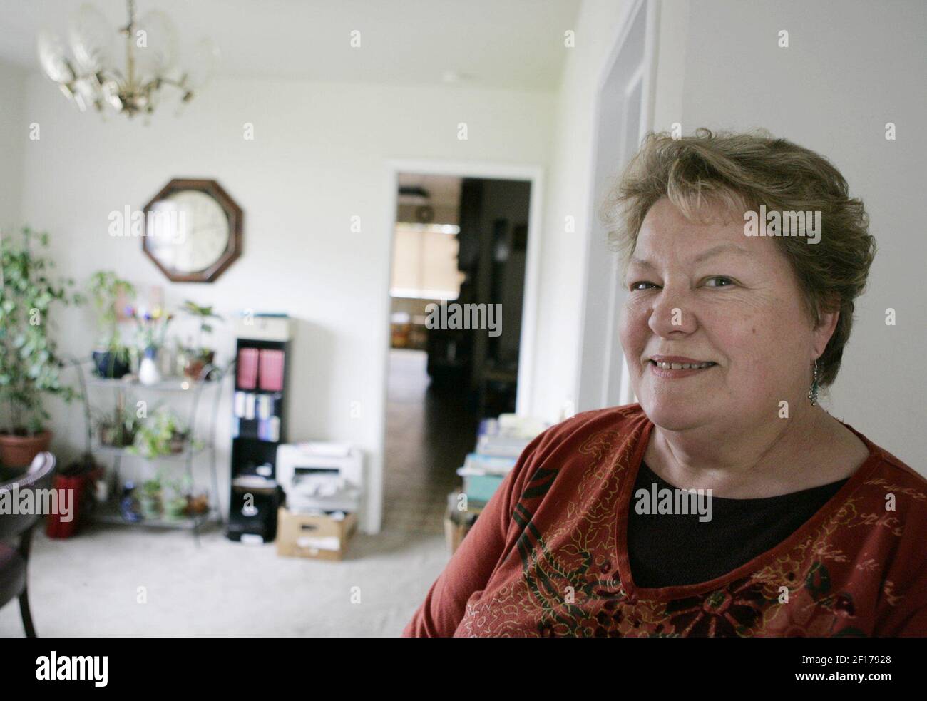 Elke DeMuynck poses for photograph at her home in Hayward, California ...