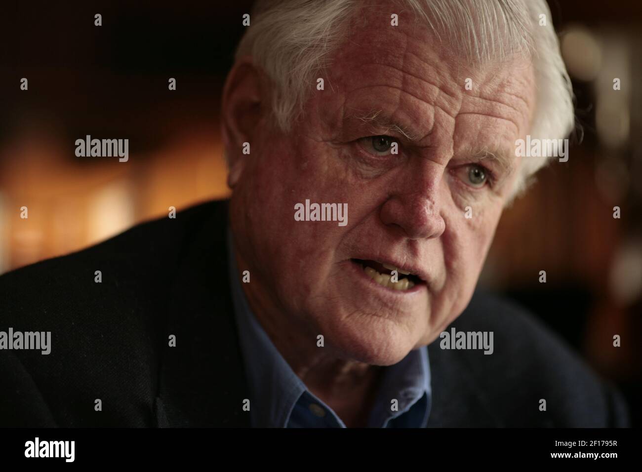 Senator Ted Kennedy (D-MA) during an exclusive interview with Knight ...