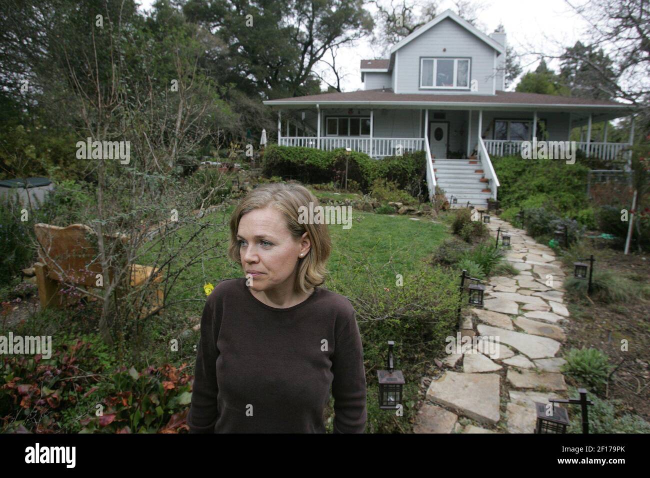 Nicole Engel stands in front of her Los Gatos home in Fremont ...