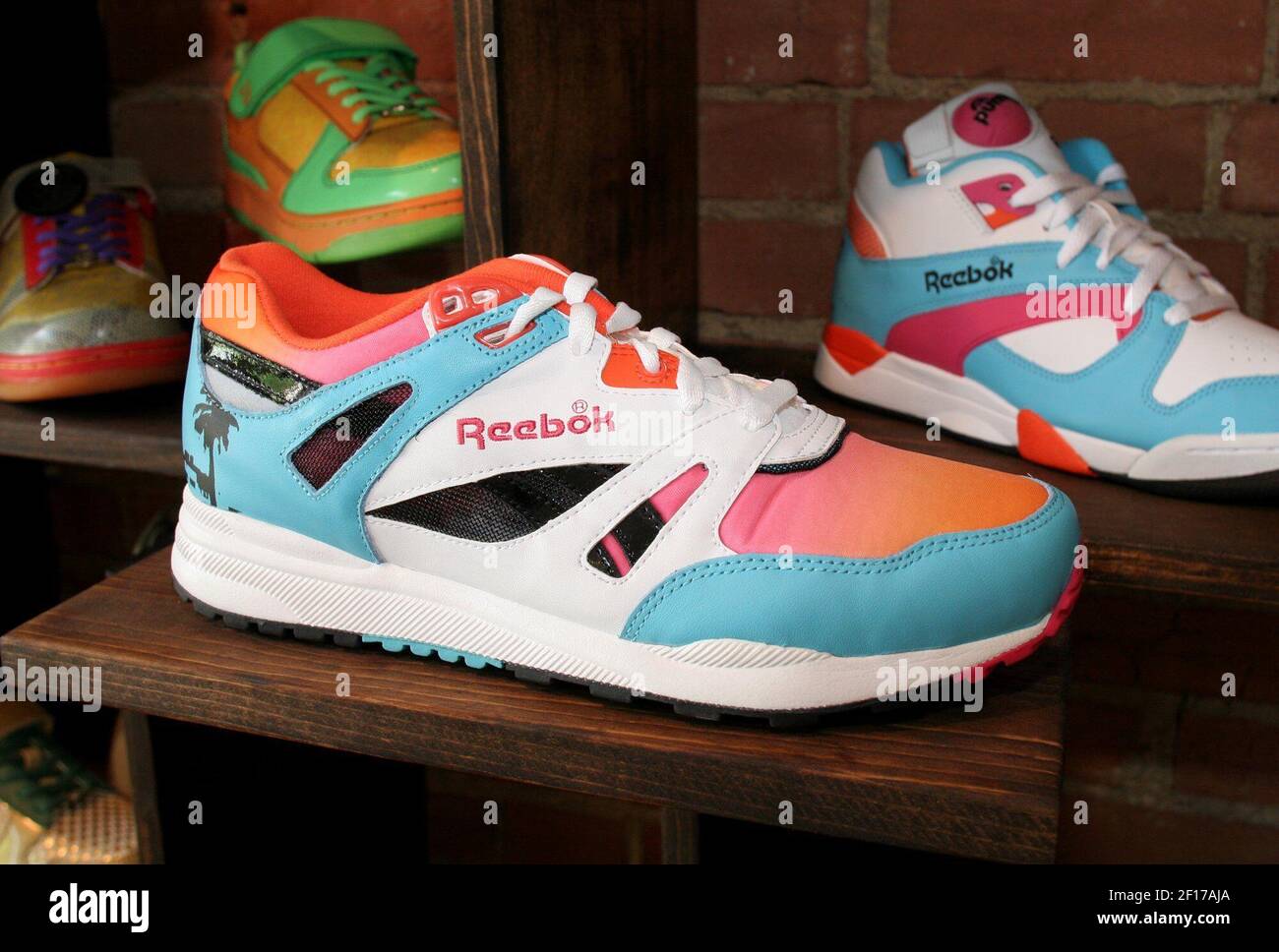 A close-up shot of some of the shoes available at Passport Exhibit ...